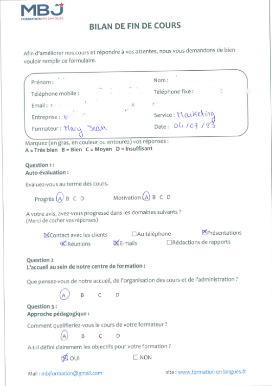 La qualité, c'est la priorité chez MB Jean Formation en Langues